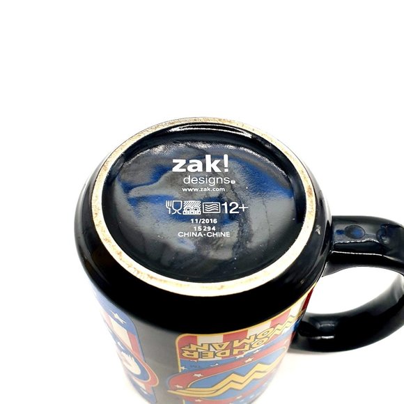 Zak Designs | Kitchen | Dc Comics Coffee Mug 26 Wonder Woman Flash Bat ...